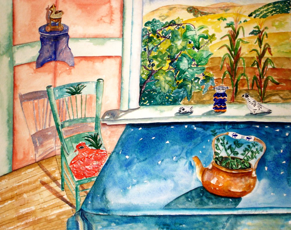 Mesa azul | Deborah Eve Alastra | Impressão de arte