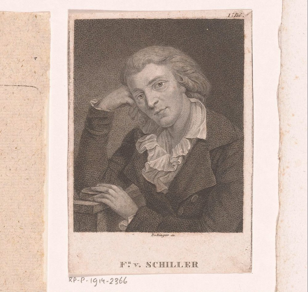 Retrato de Friedrich von Schiller | Impressão de arte