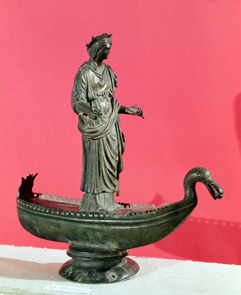Estatueta da Deusa Sequana, dos Tesouros da Fonte do Sena, século II ...