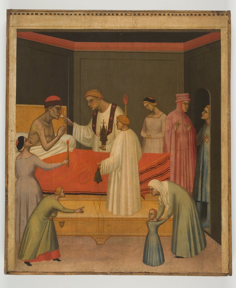Communion of the Sick, c.1360 (tempera no painel)
