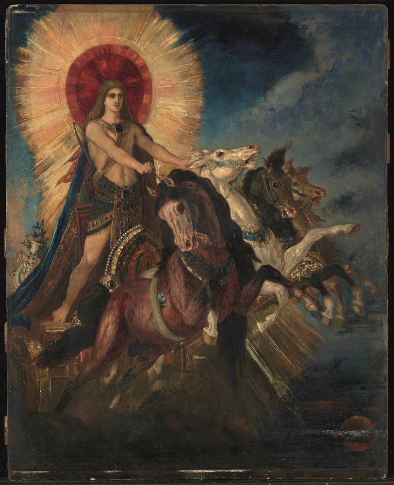 O carro de Apolo ou Phoebus-Apollo (óleo sobre painel)