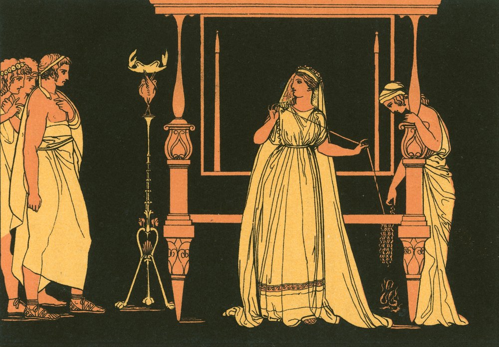 Penelope surpreendida pelos pretendentes | John Flaxman