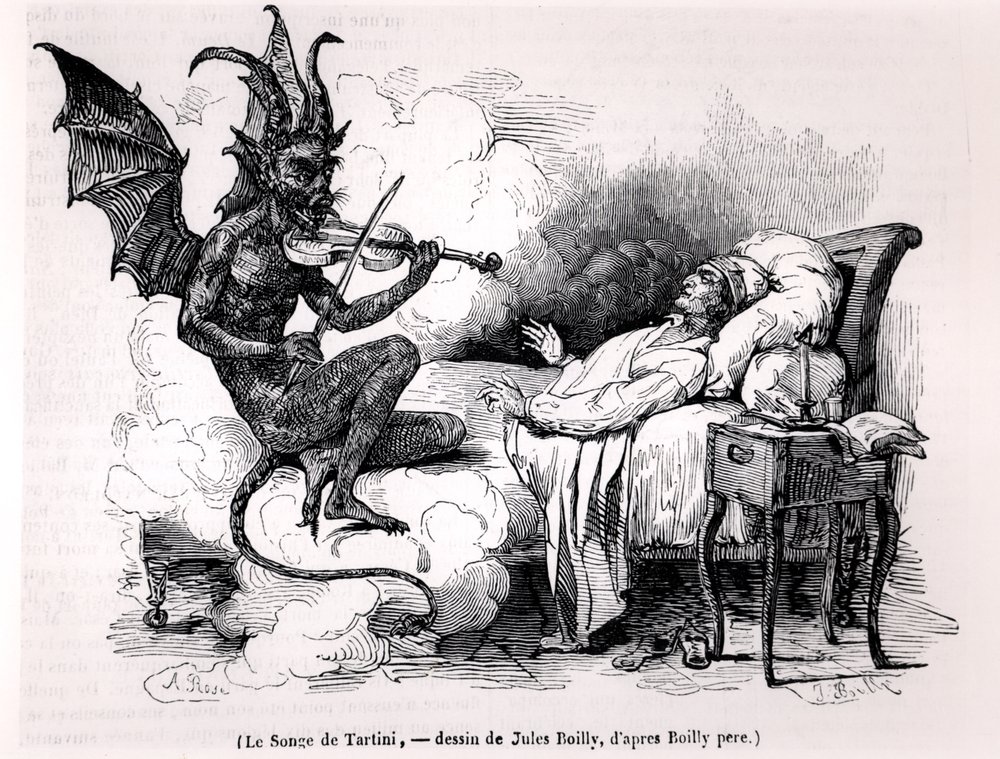 O Sonho de Tartini, gravado por Julien Leopold Boilly (1796-1874) 1840