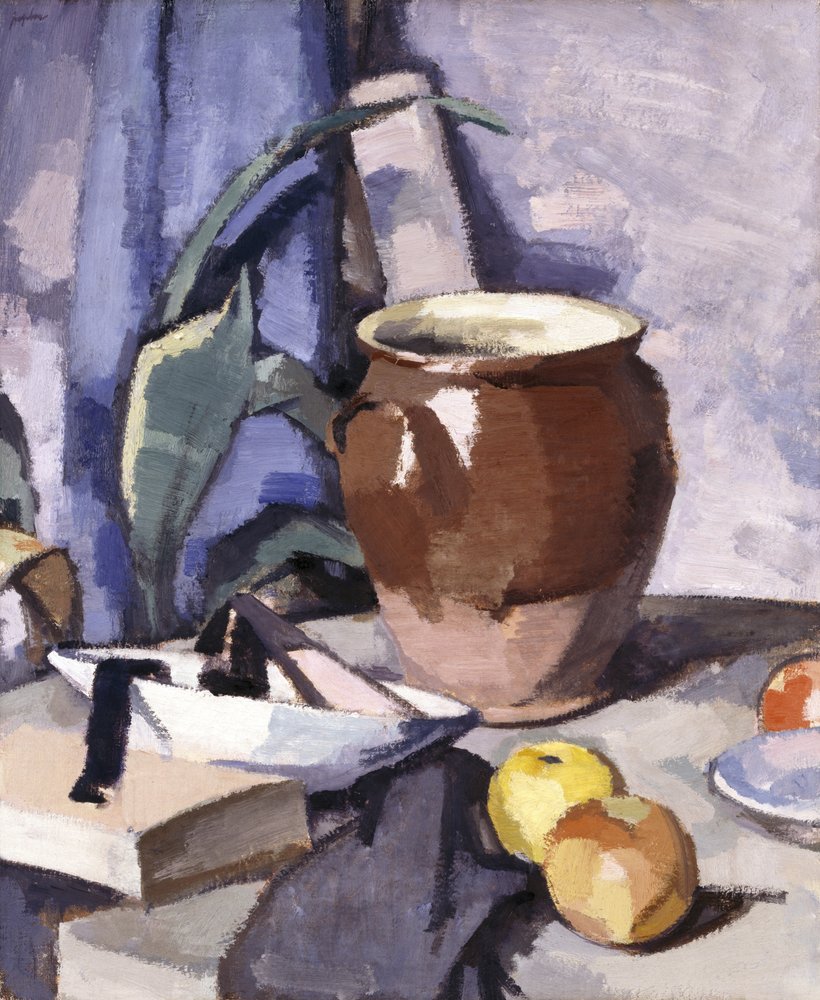 O pote castanho (óleo sobre tela) | Samuel John Peploe