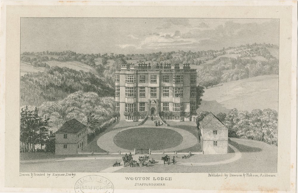 Wootton Lodge: litografia, nd [c 1839] (imprimir)