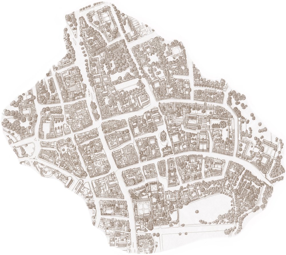 Cidade de Oxford | Stephen Conlin | Impressão de arte