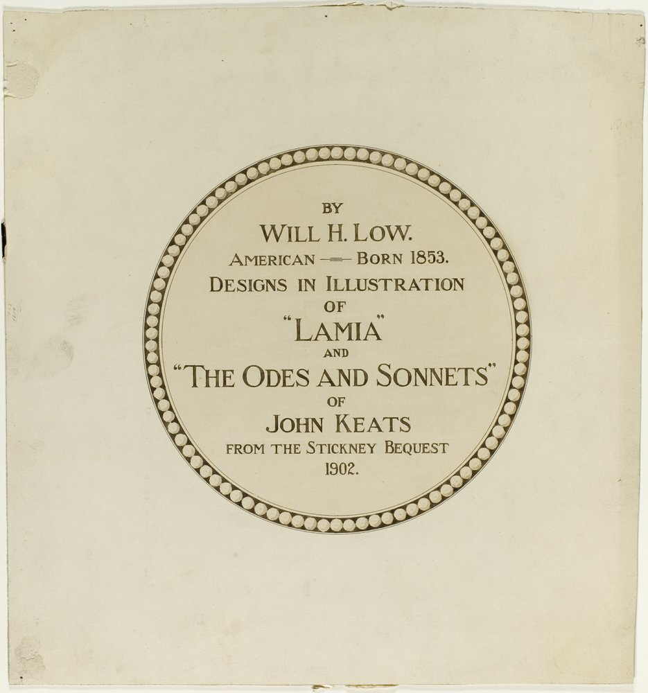 Página de título das "Odes e Sonetos de John Keats"