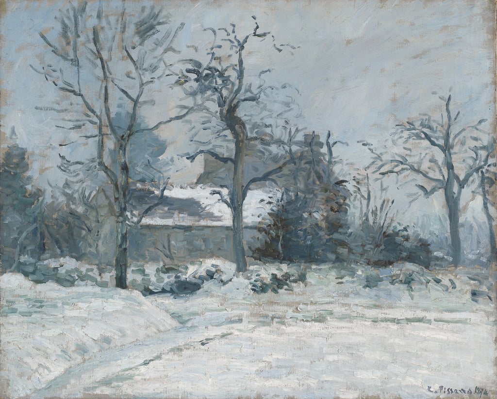 Casa de Piette em Montfoucault, Snow Effect, 1874