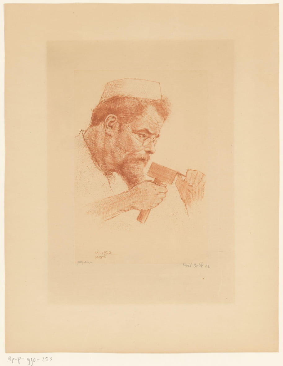 Retrato de Max Klinger | Emil Orlik | Impressão de arte