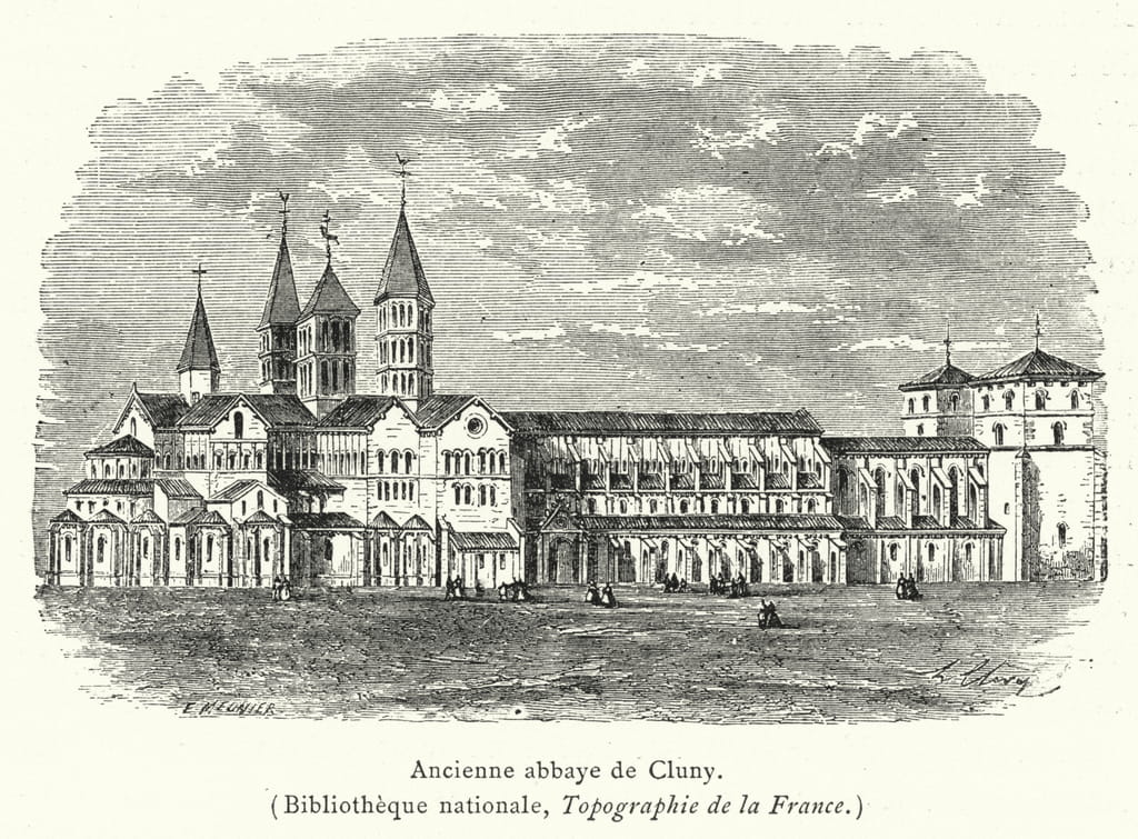 Antigo mosteiro de Cluny (gravura) | French School