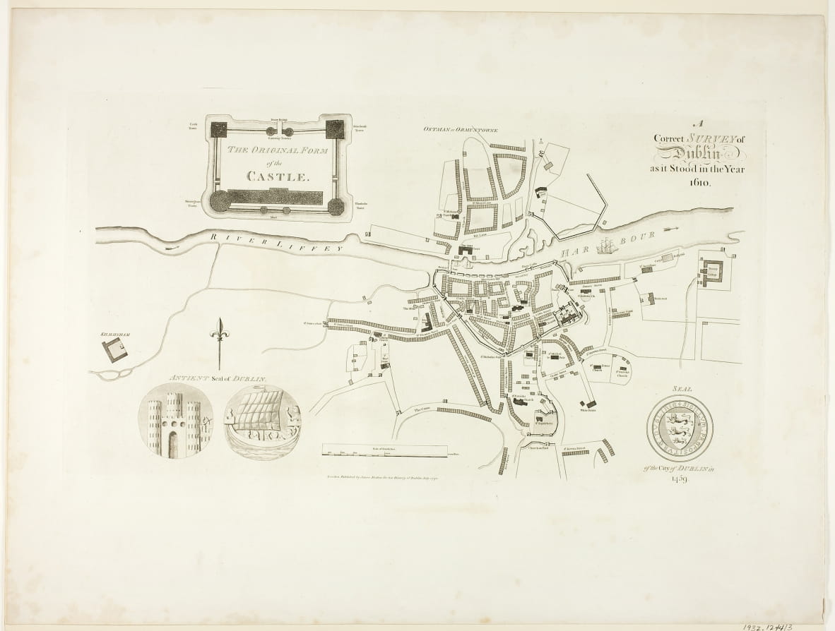 Levantamento correto de Dublin, como estava no ano de 1610