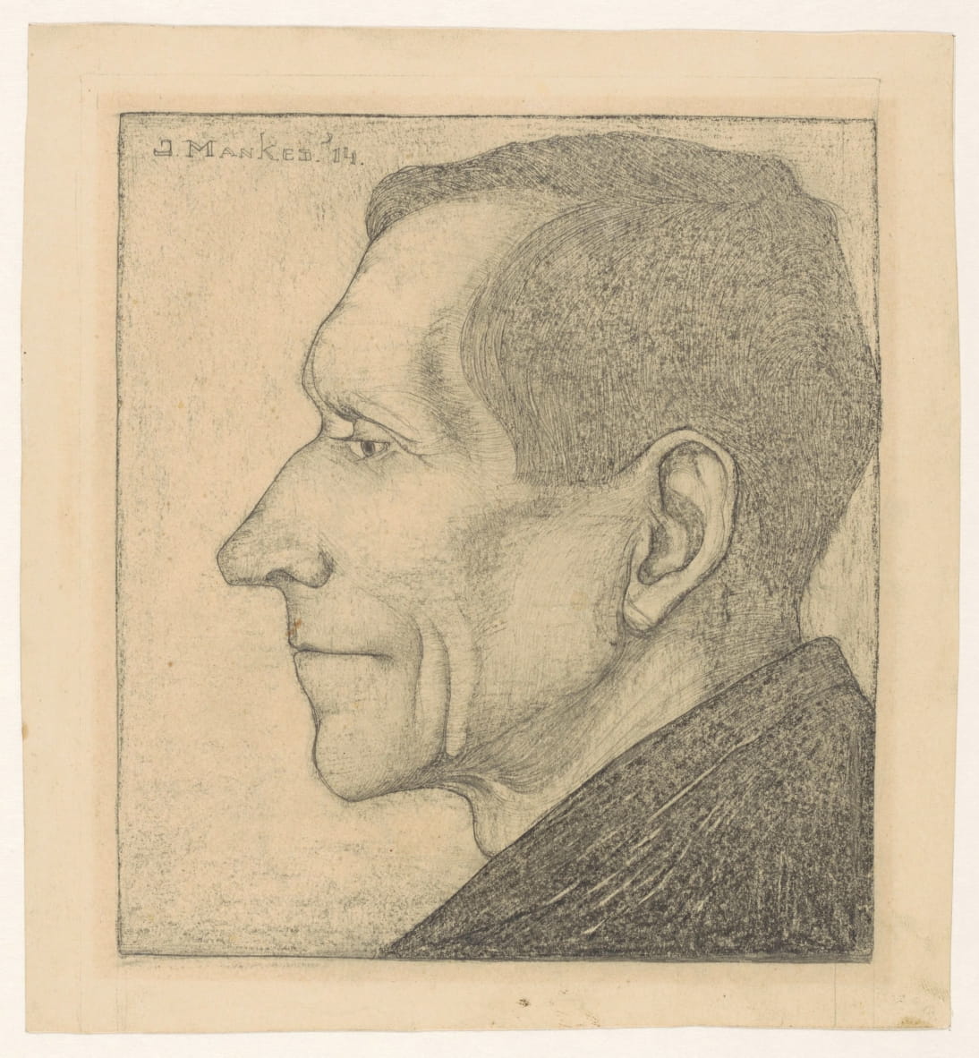 Retrato de Beint Mankes I | Jan Mankes | Impressão de arte
