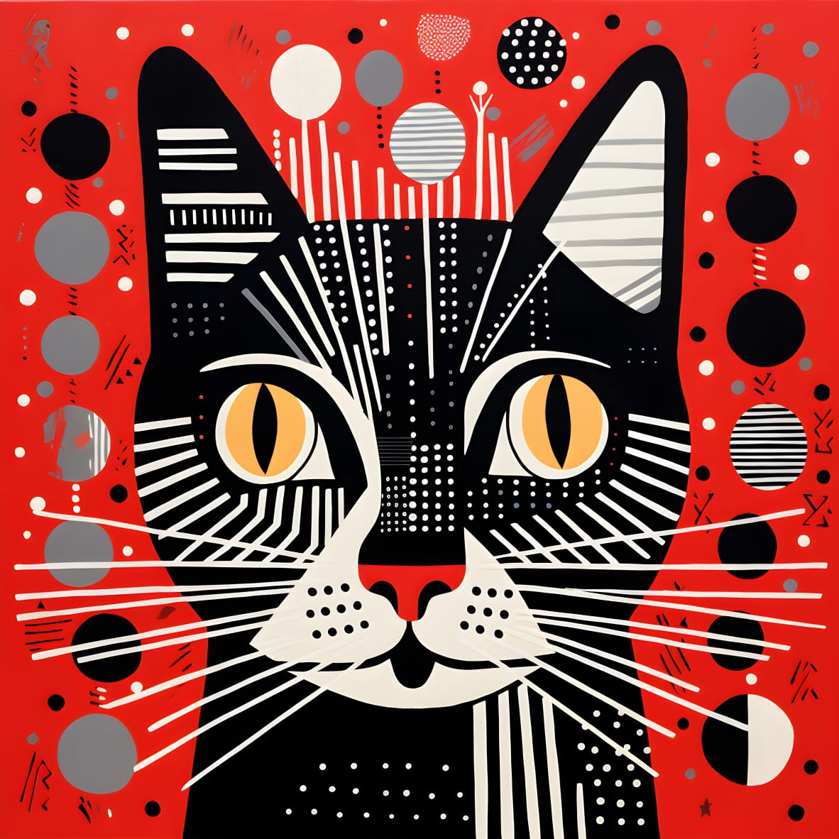 Gato com riscas pretas e vermelhas 1 | Kurt Heppke