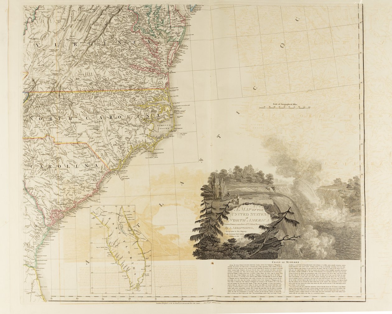 Um mapa dos Estados Unidos da América do Norte