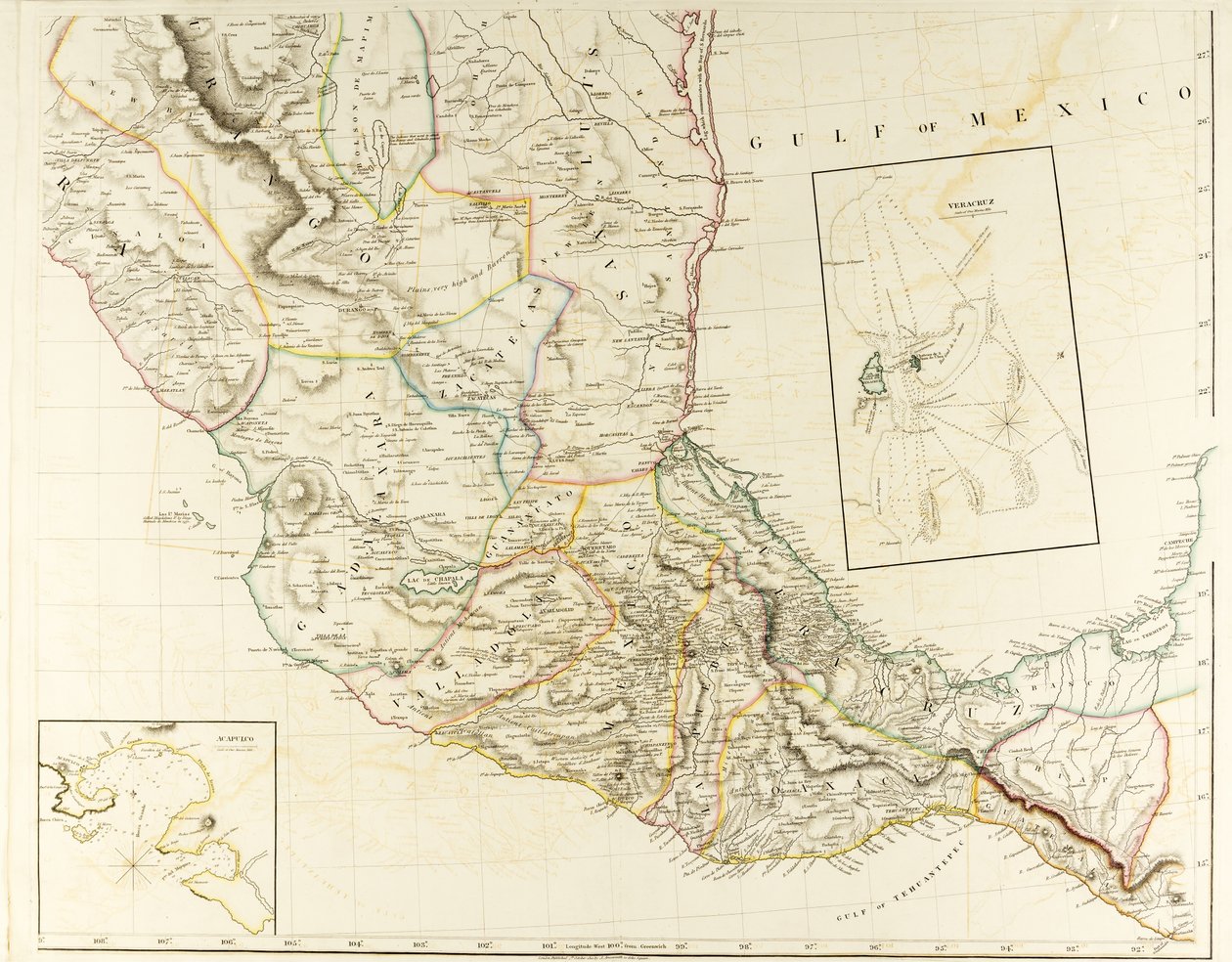 Um novo mapa do México e das províncias adjacentes