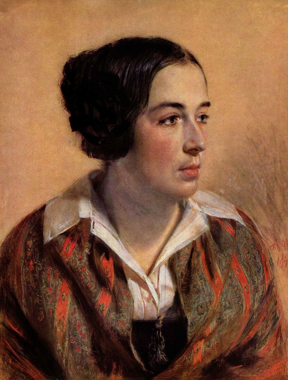 Retrato de caroline arnold | Adolph Menzel