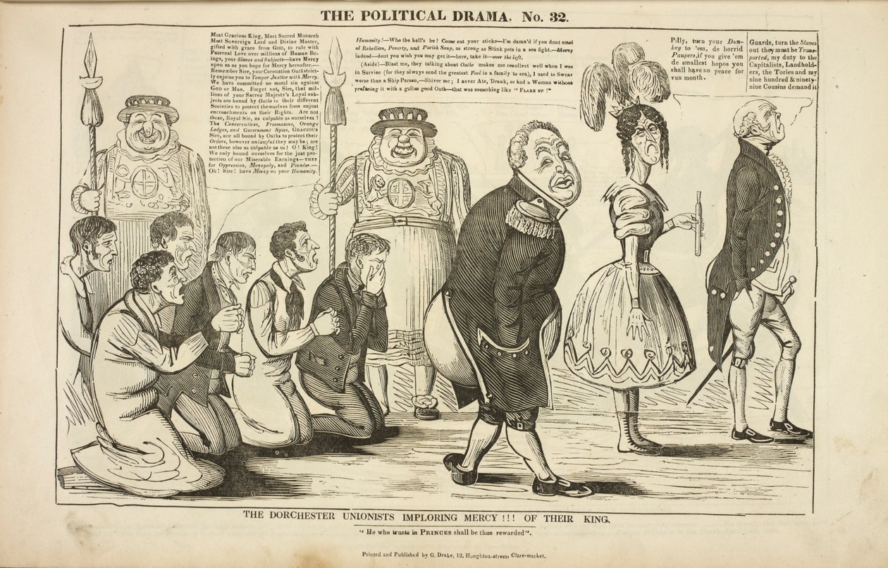 'Os Unionistas de Dorchester implorando misericórdia!!! de seu Rei ...