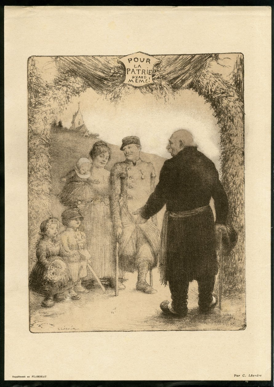 Ilustração de Charles Leandre (1862-1934) - Folha voadora