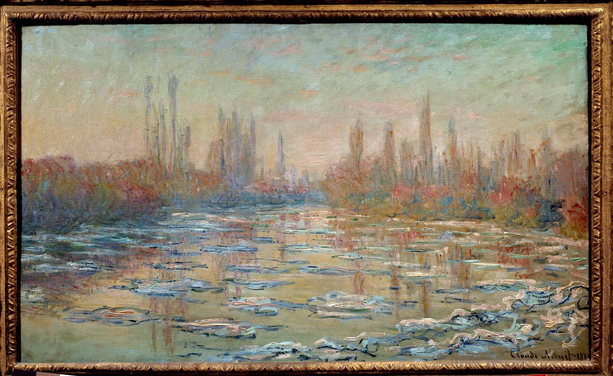 Sorvete ou desastre na linha do mar. Pintura de Claude Monet (1840-1926)