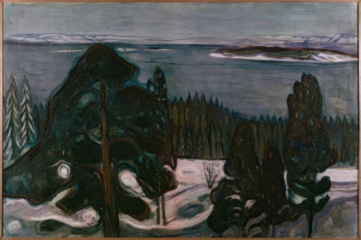 Noite de inverno | Edvard Munch | Impressão de arte