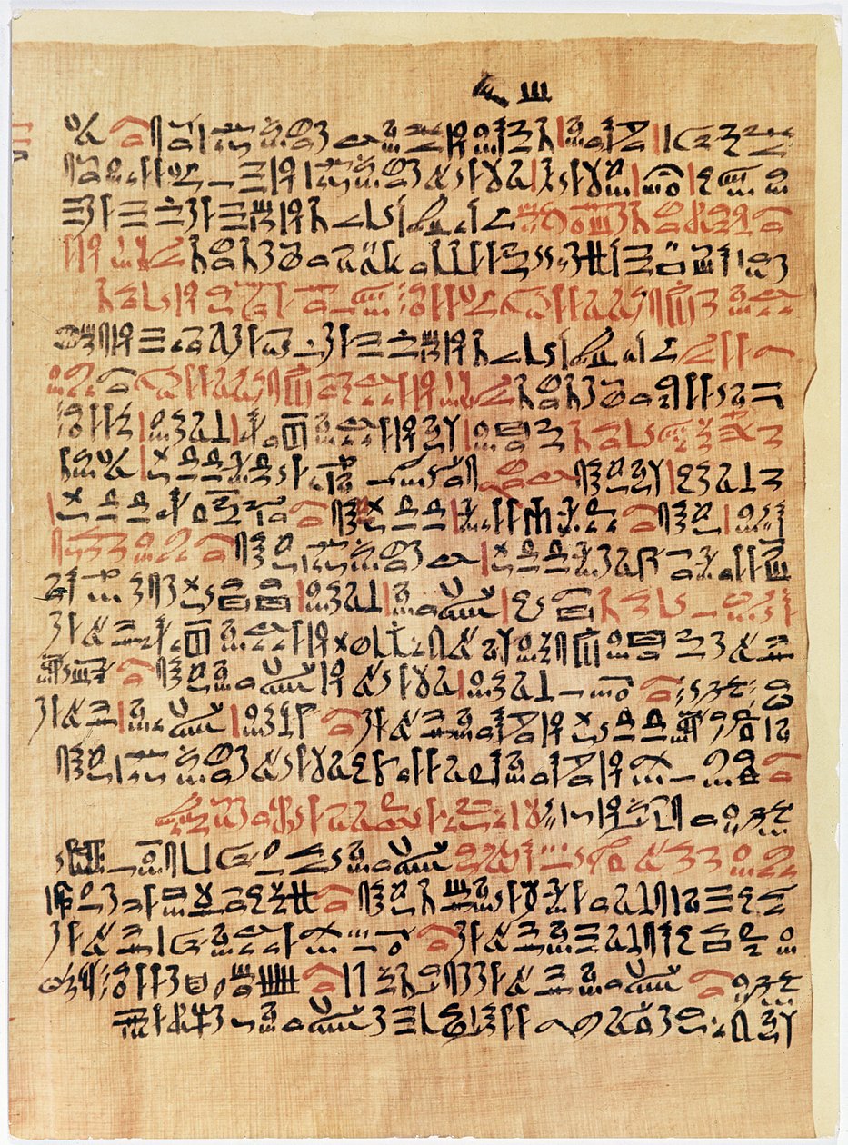 Fragmento do Papiro Ebers, Novo Reino, c.1550 aC (papiro)