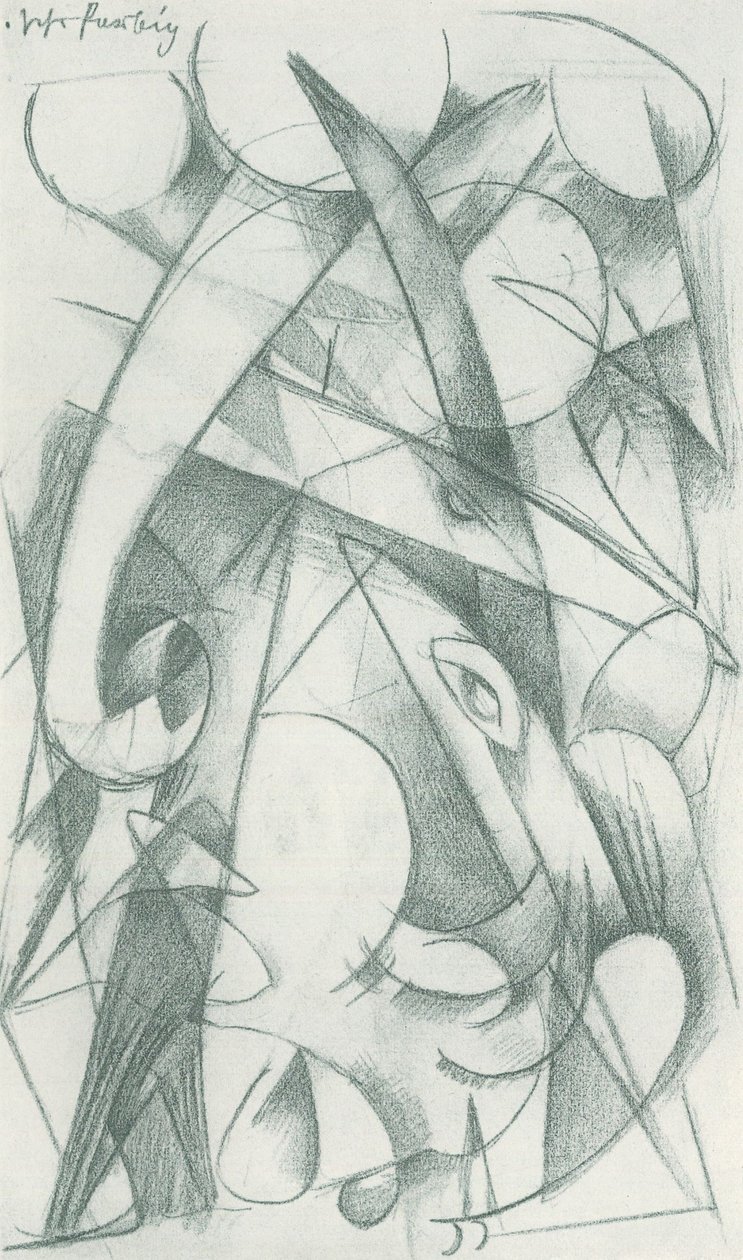 Franz Marc - Caderno de desenho do campo - Folha 09