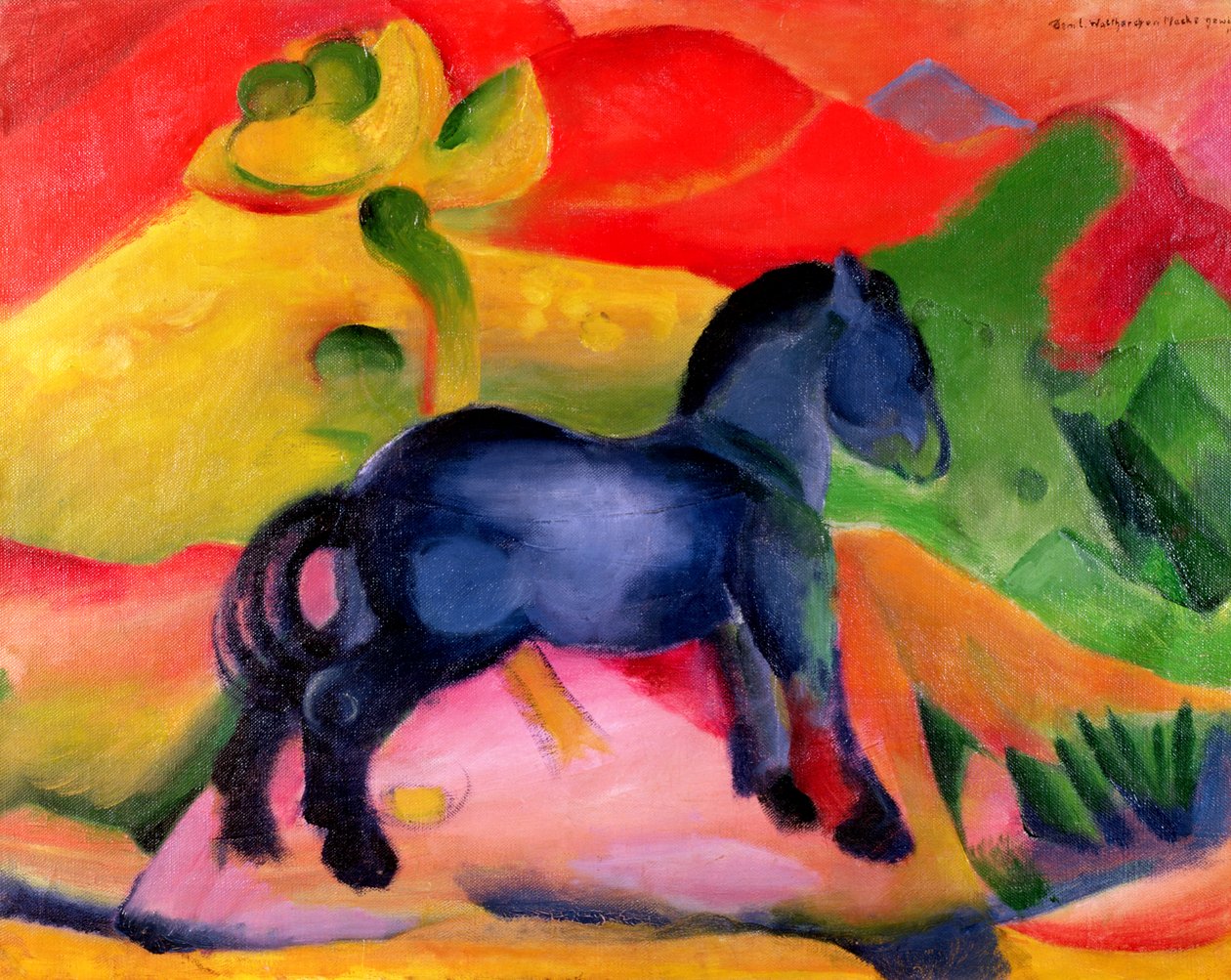 Pequeno cavalo azul, 1912 | Franz Marc | Impressão de arte