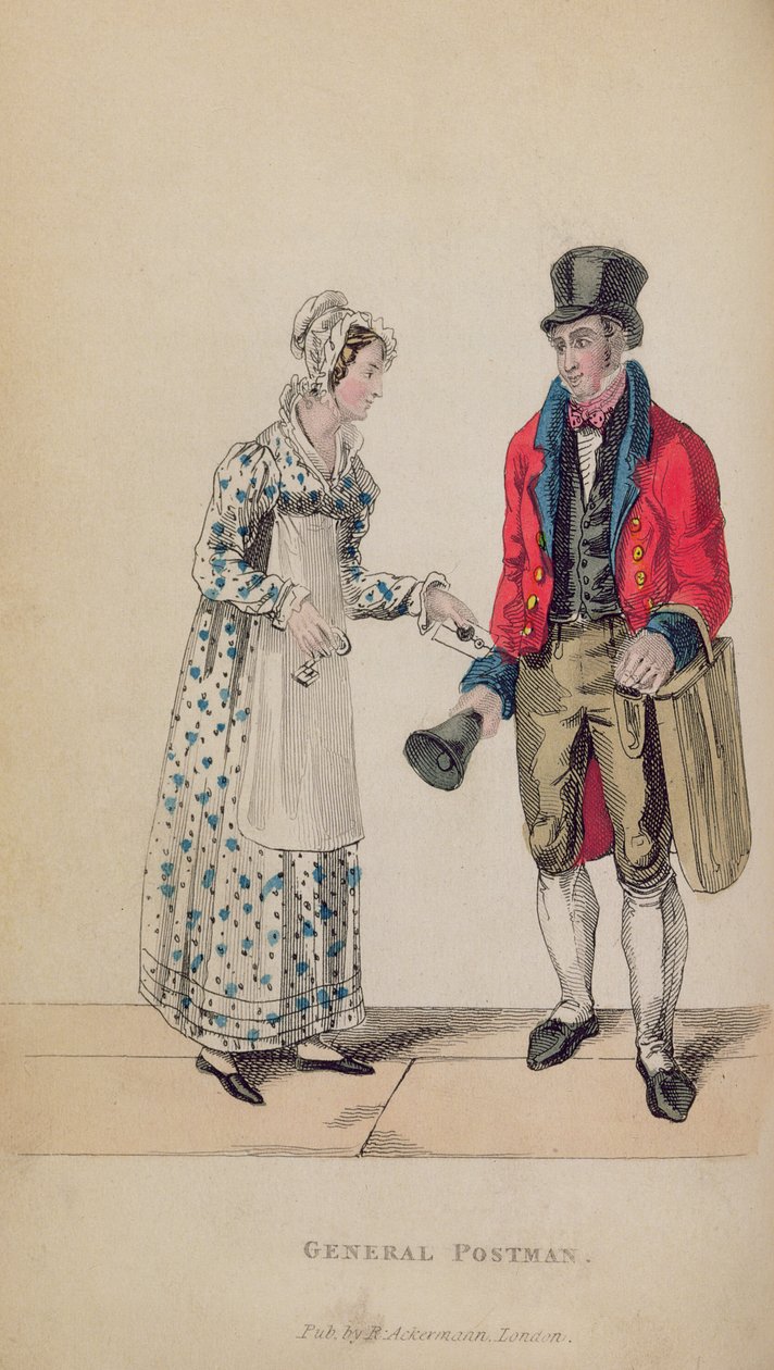 O General Postman, do "Mundo em Miniatura" de Ackermann, pub. 1827