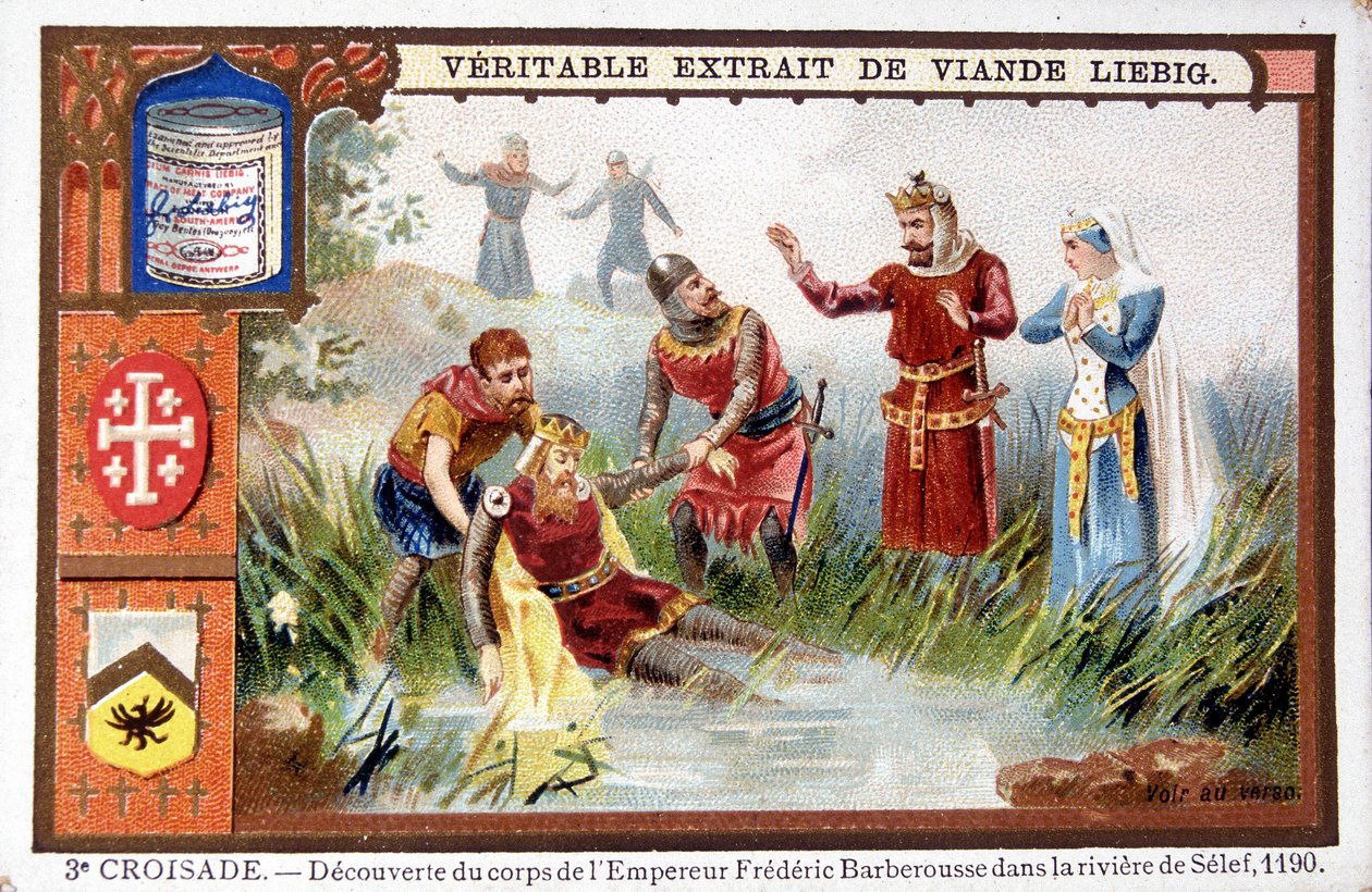 Descoberta do corpo de Frédéric Barberousse no rio Selef