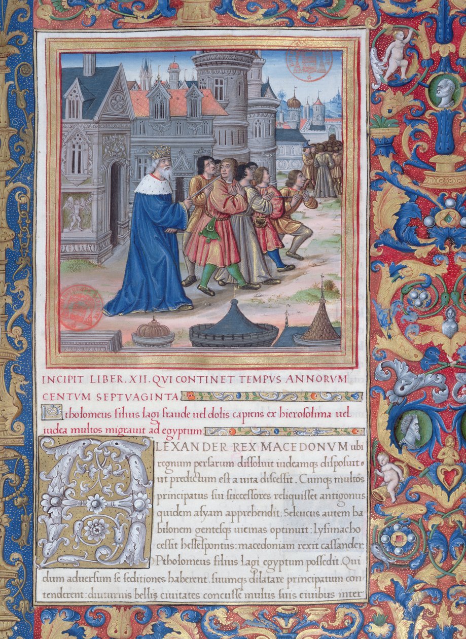 Ms. 1581 f. 228 Ilustração do Livro XII (Da Morte de Alexandre o Grande ...
