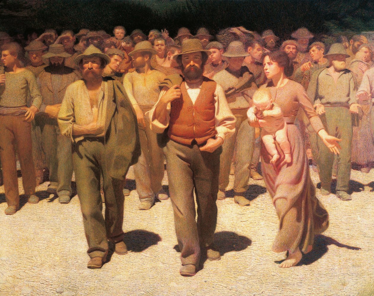 O Quarto Estado, de Giuseppe Pellizza da Volpedo, detalhe