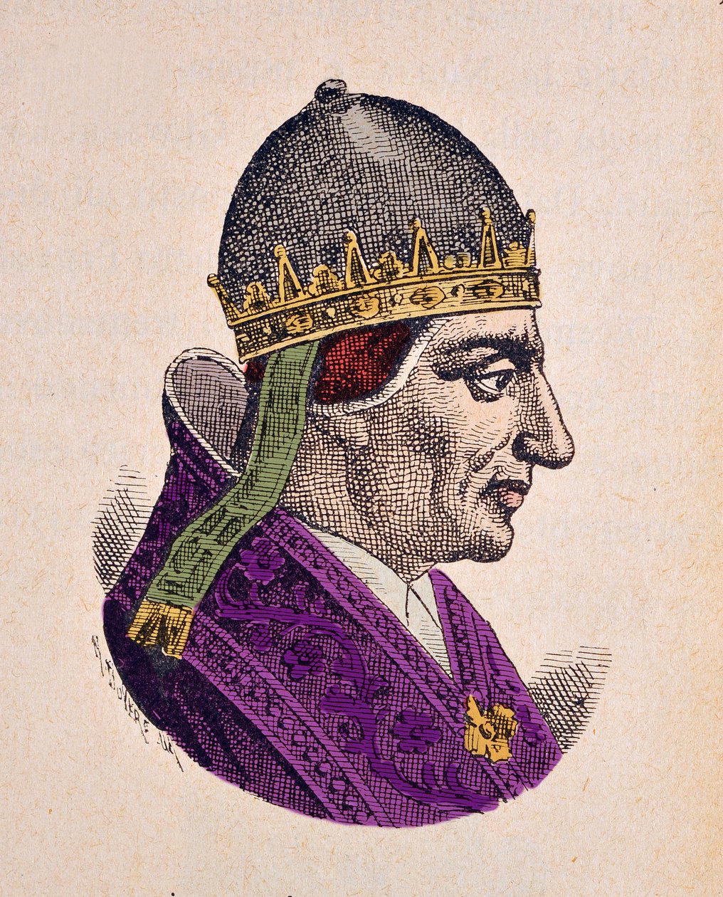 Retrato do Papa Urbain V (Urbano ou Urbanus ou Urbano) (1362-1370)