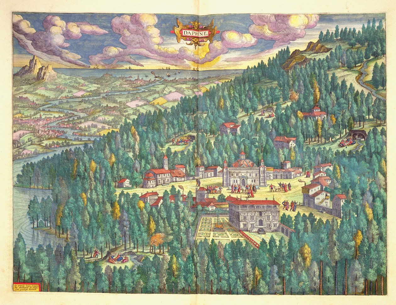 Antigo mapa de Daphne do &Atlas Major&, 1662