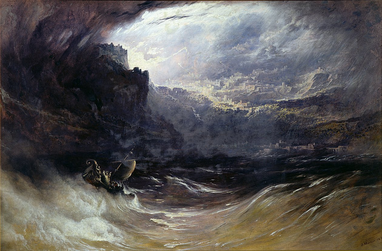 Cristo acalma a tempestade | John Martin