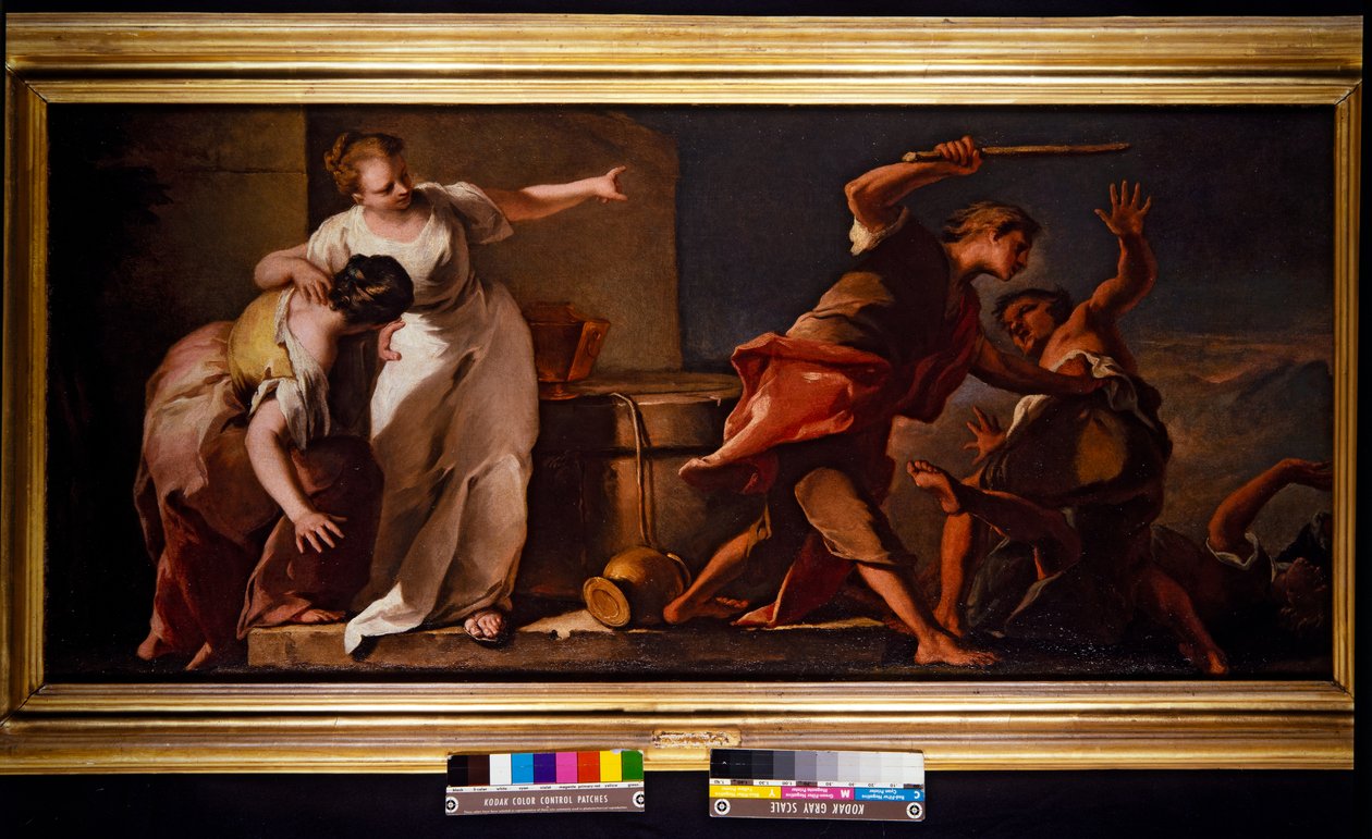 Moisés e a filha de Jerusalém (tela) | Nicolò Grassi