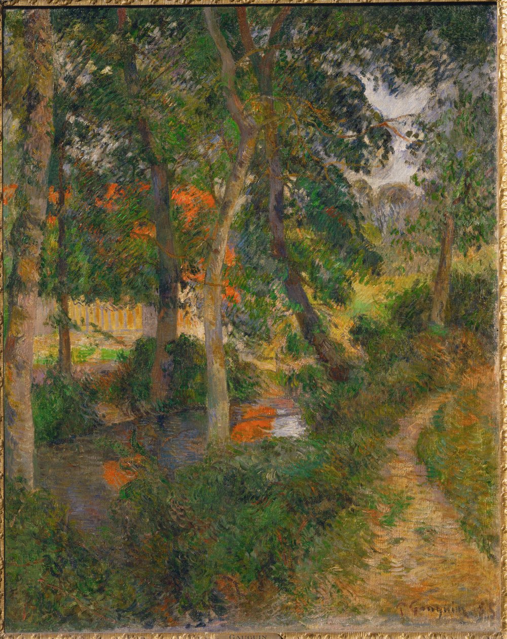 La sente du pere Jean ou les toits rouges (óleo sobre tela)