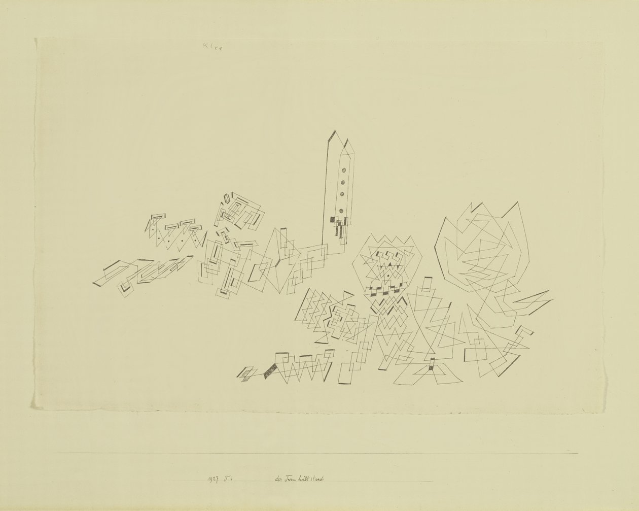 A Torre resiste ao ataque | Paul Klee | Impressão de arte