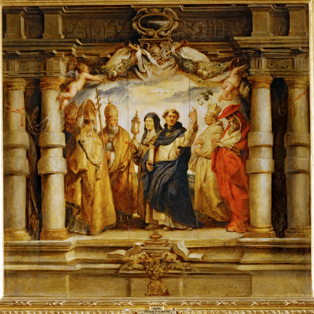 Santa Clara entre padres e padrinhos (pintura)