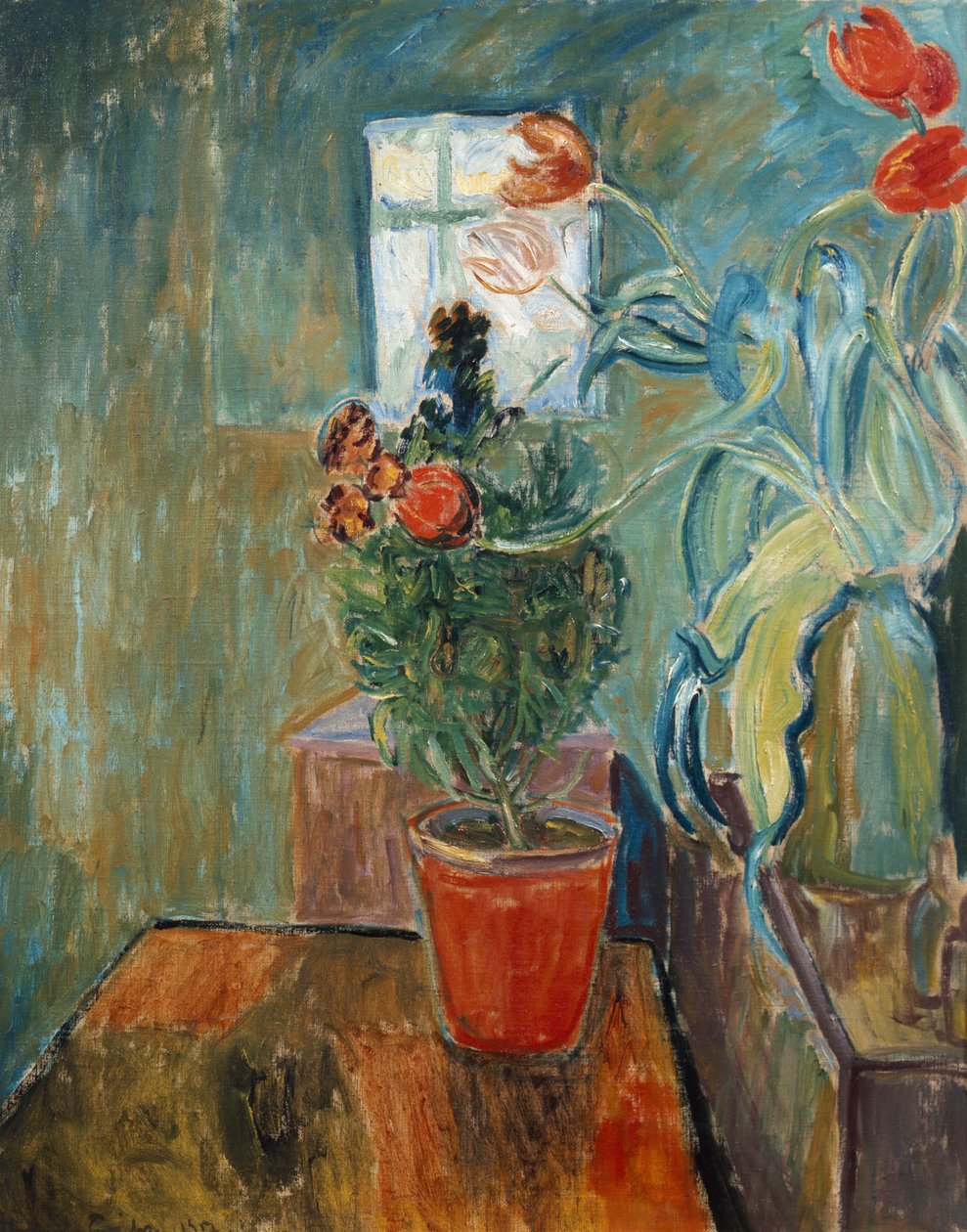 Flor de parede e tulipas | Thorvald Erichsen