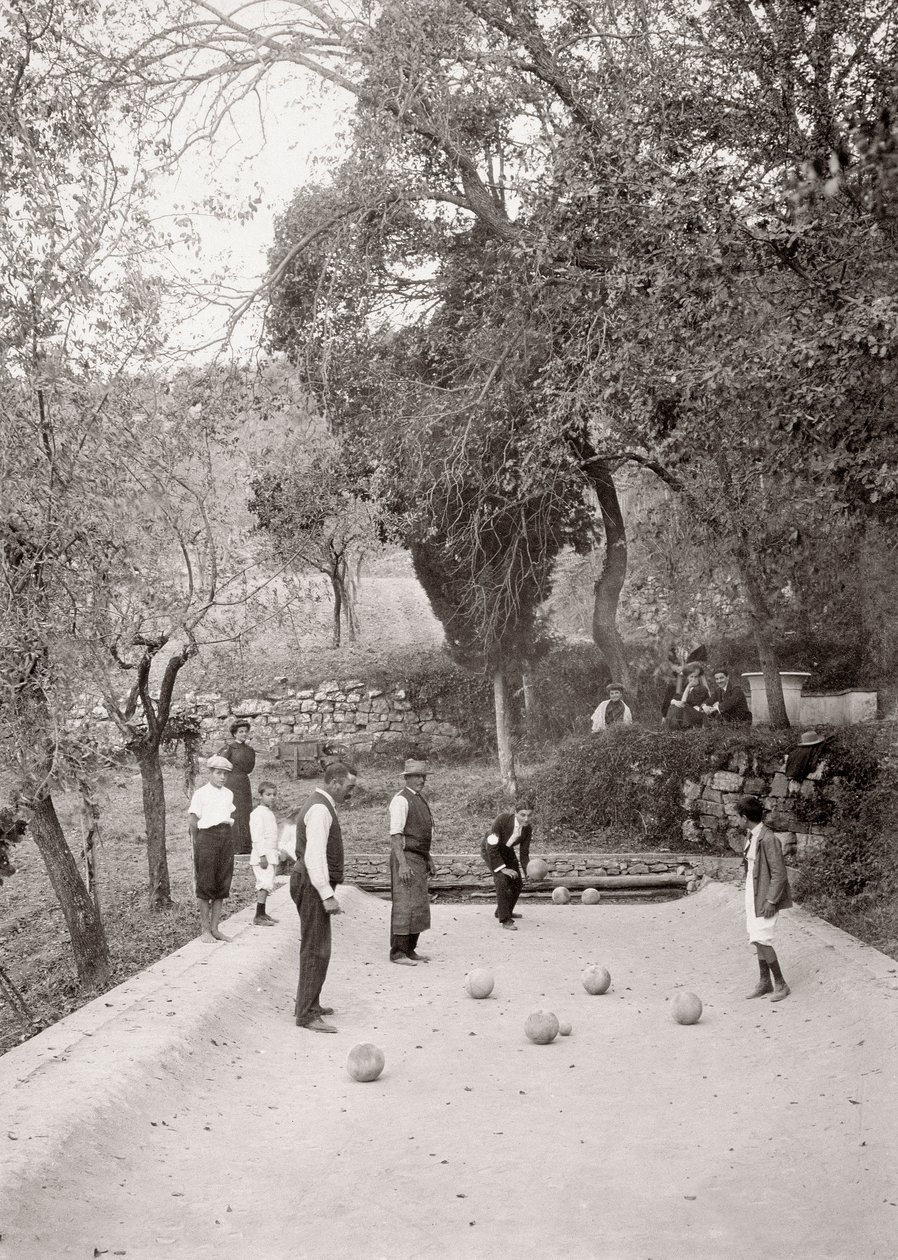 Jogo de bocha (foto a p/b) | Vittorio Alinari