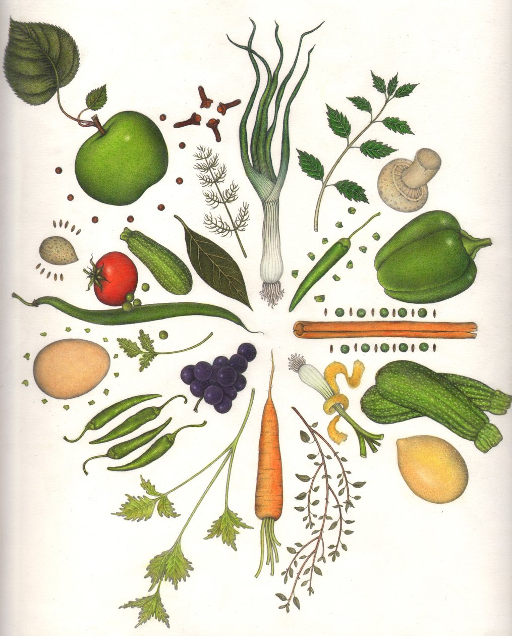 Alimentos variados | Wayne Anderson | Impressão de arte