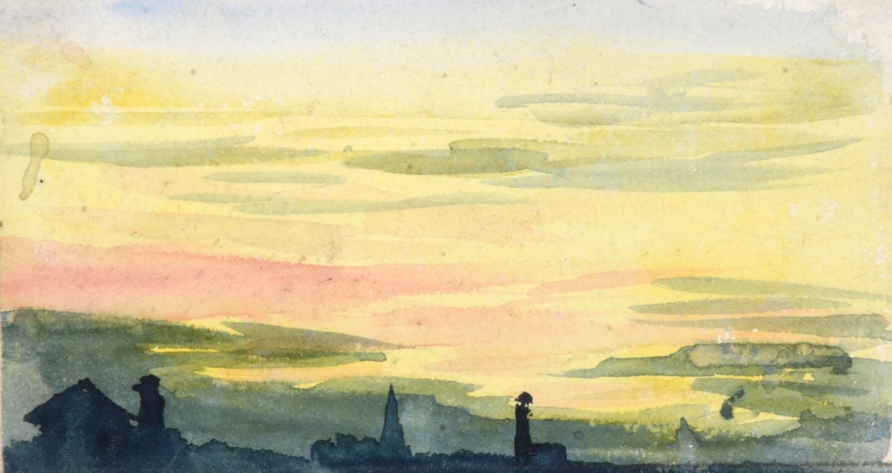 Pôr do sol | William Lionel Wyllie | Impressão de arte