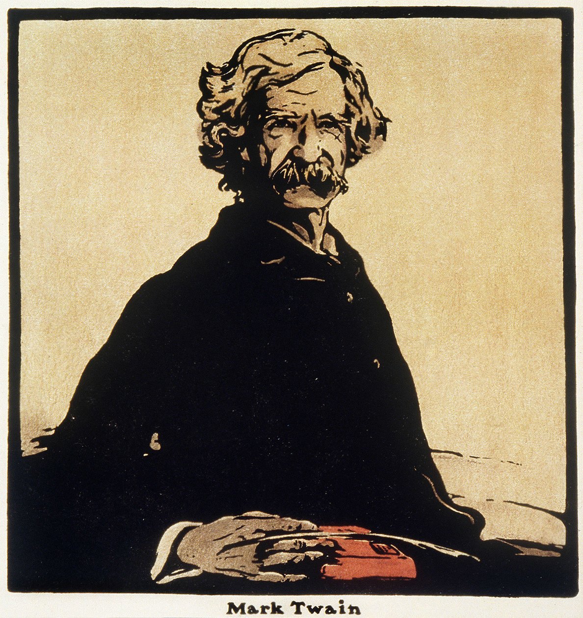 Retrato de Mark Twain (1835-1910) Escritor Americano - Desenho de ...