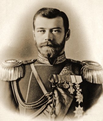 retrato do czar Nicolau II (1868-1918) 1898 (foto de bw)