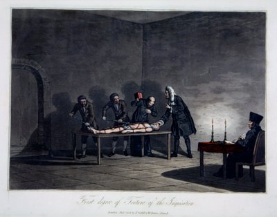 First Degree of Torture of the Inquisition, gravada por L.C. Stadler ...
