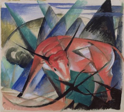 Red Bull | Franz Marc | Impressão de arte
