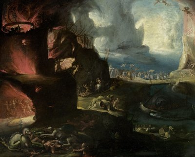 Paisagem do inferno | Hieronymus Bosch | Impressão de arte