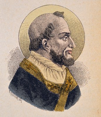 Retrato do Papa Anaclet (ou Clet ou Anencletus ou Anacletus ou ...