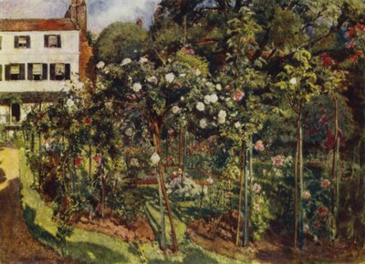 The Grove, Highgate, View of Garden and House (cor litho)