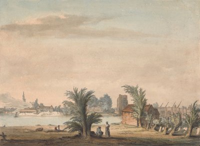 Igreja e Ponte de Putney | Samuel Hieronymus Grimm